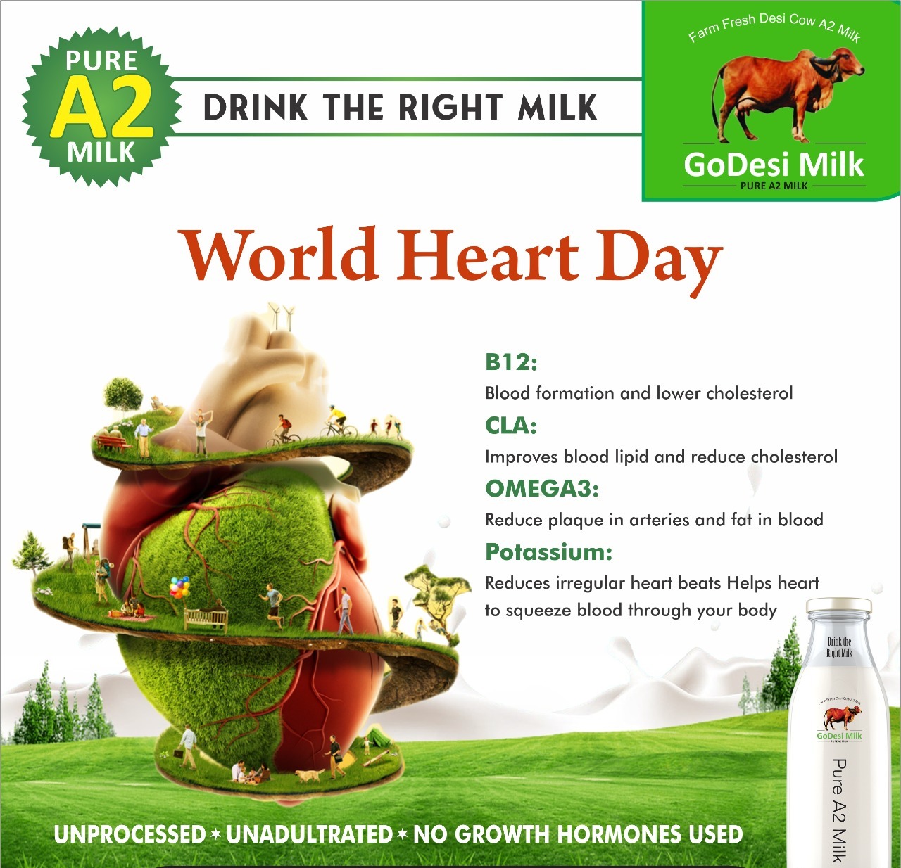 A2 Milk for Healthy Heart! - GoDesiA2Milk
